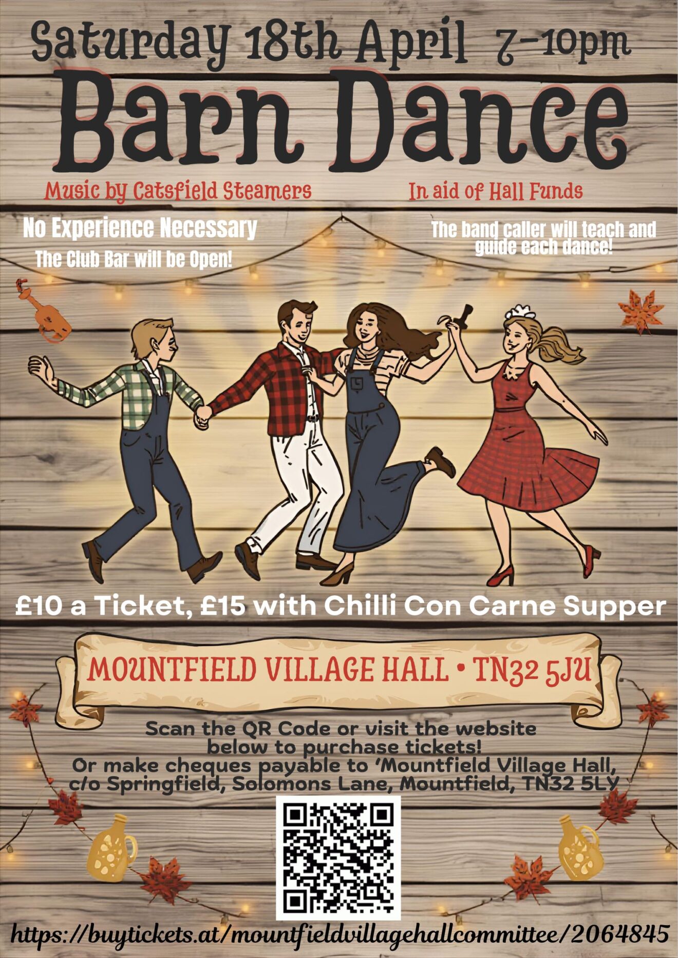 Barn Dance in the Village Hall on 18th April 2026 – Mountfield Parish ...